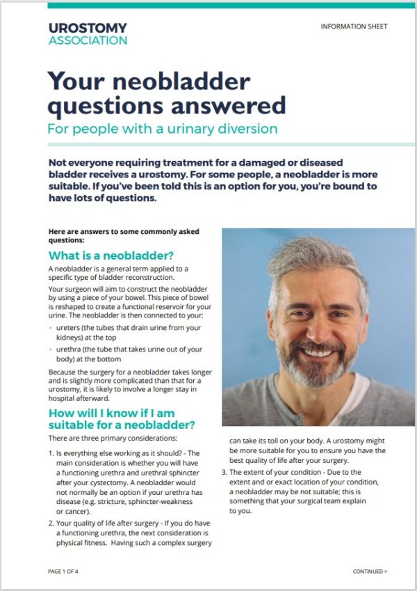 Your neobladder questions answered - Urostomy Association